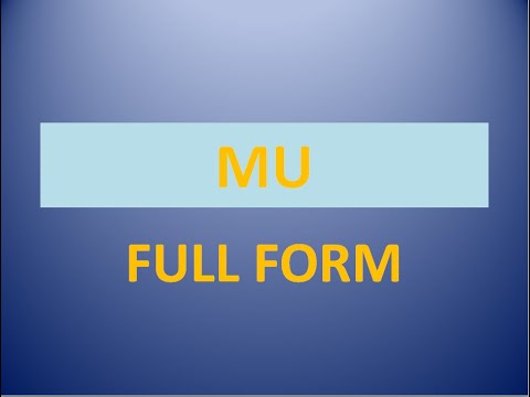 MU || mu full form || full form of mu || mu stands for - YouTube