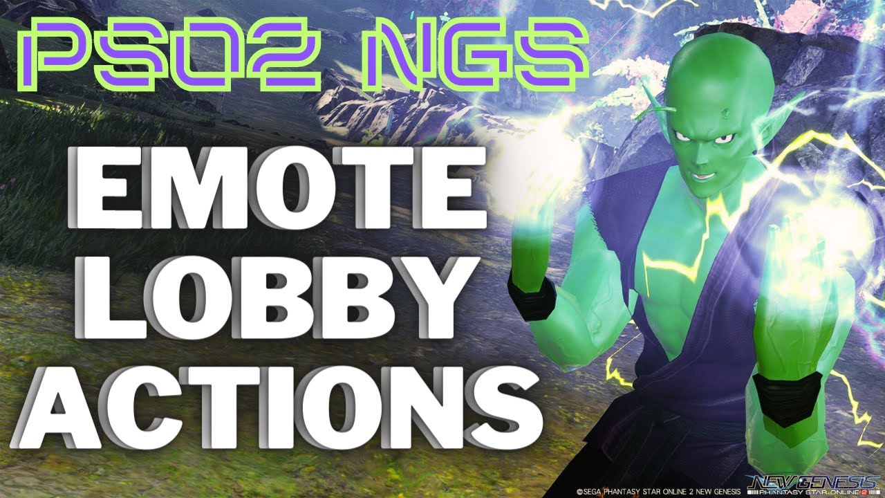 PSO2 NGS 73: Special Move Emote Lobby Action 73「ワザ」 - YouTube