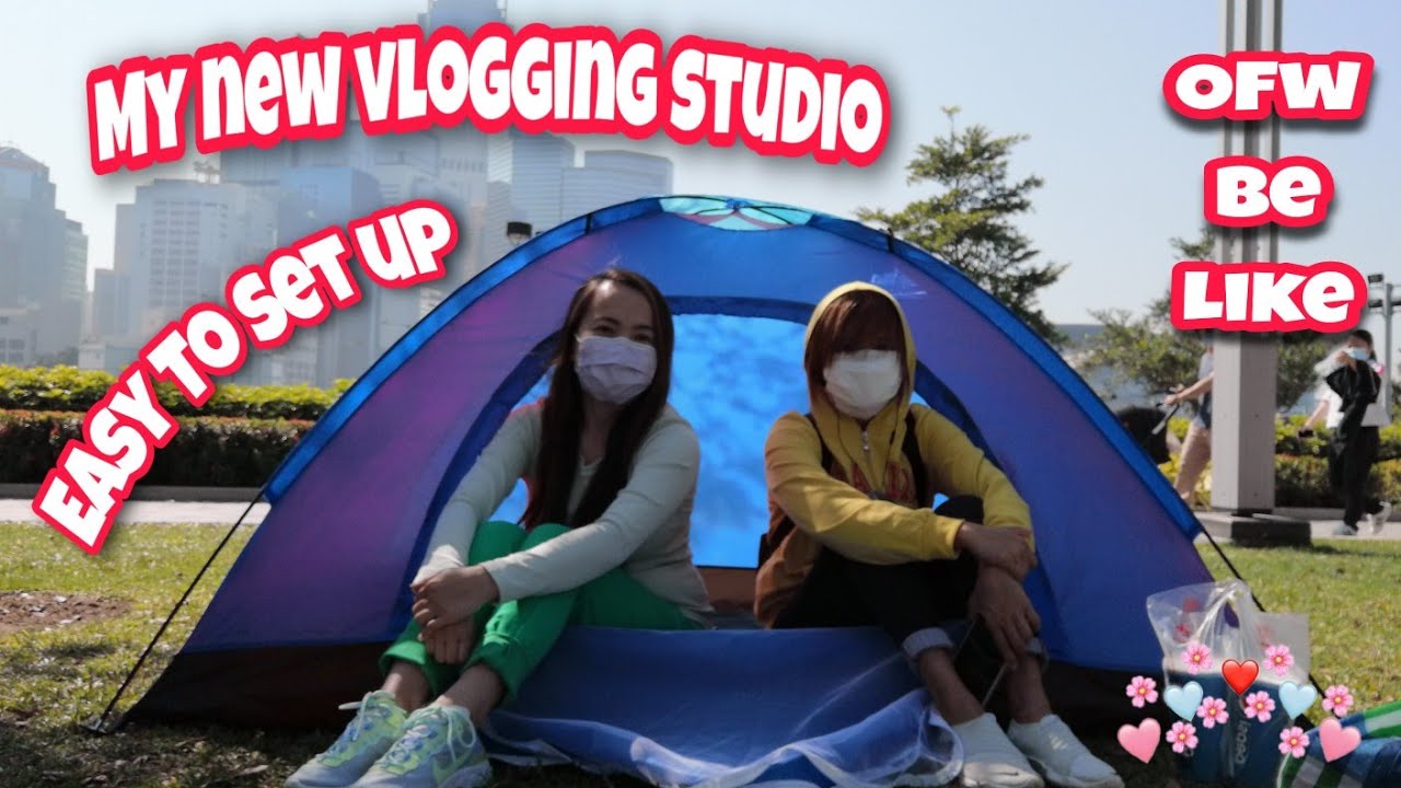 DIY TENT VLOGGING STUDIO | HOW TO SET UP TENT - YouTube