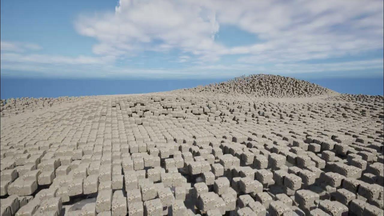 [ 4K ] UNREAL ENGINE MOTION DESIGN - CONCRETE BLOCKS MOVING RANDOMLY IN ...