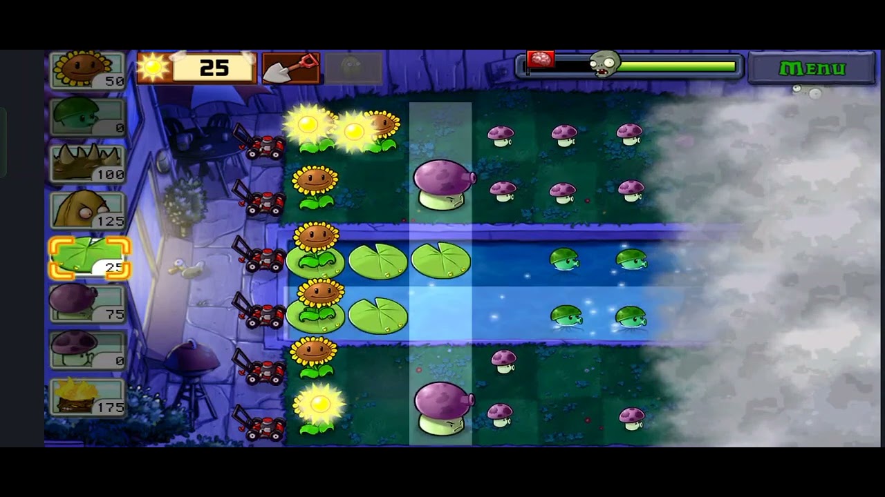 Fog level 1 How Easily Complete Plants vs Zombies Fog mode level 1 ...