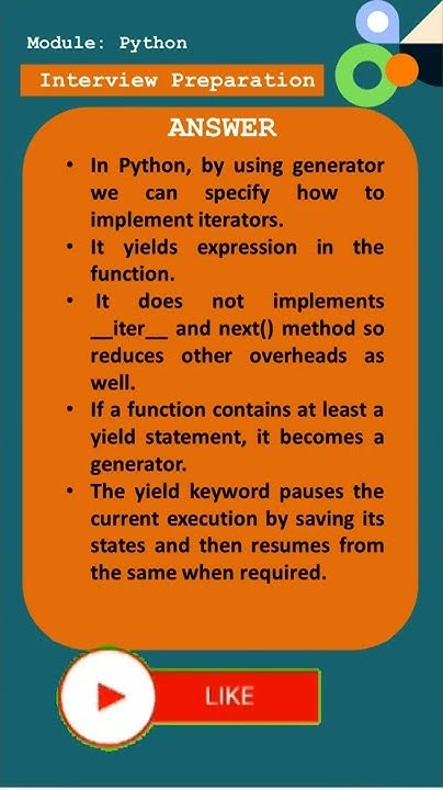 What Are Generators In Python? Generators In Python │python Interview 