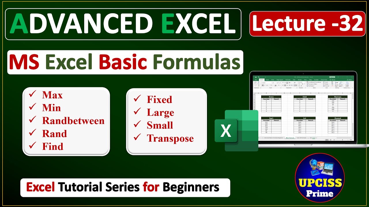 Top 10 Most Useful Excel Formulas & Functions in Hindi | Excel Formulas in hindi | Lecture-32 ...