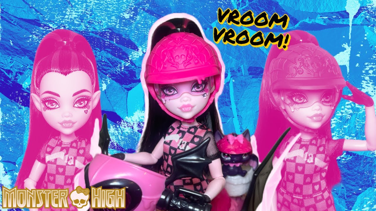 NEW Vamptastic Scooter Draculaura!! Monster High Doll Unboxing & Review ...