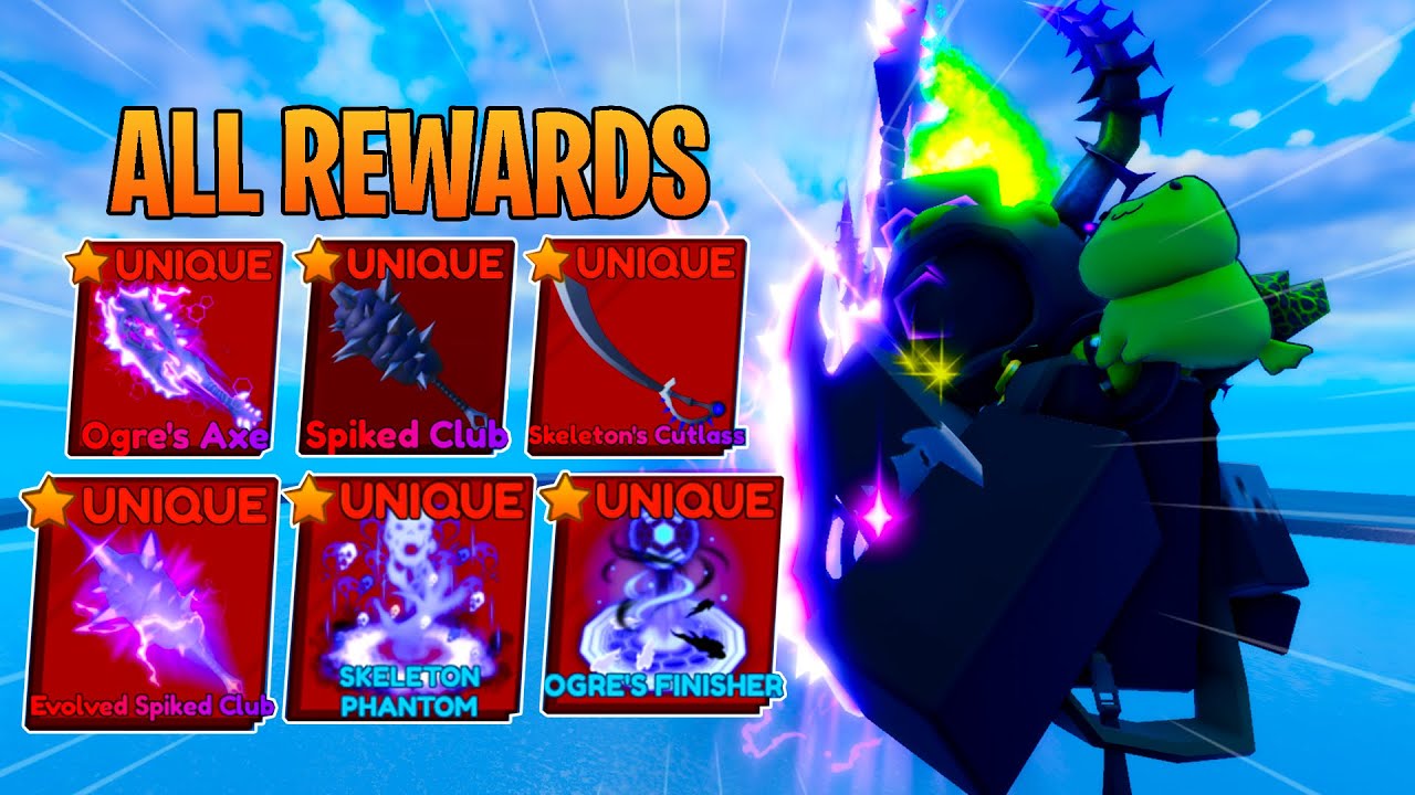ALL NEW OGRE REWARDS SHOWCASE In Roblox Blade Ball - YouTube