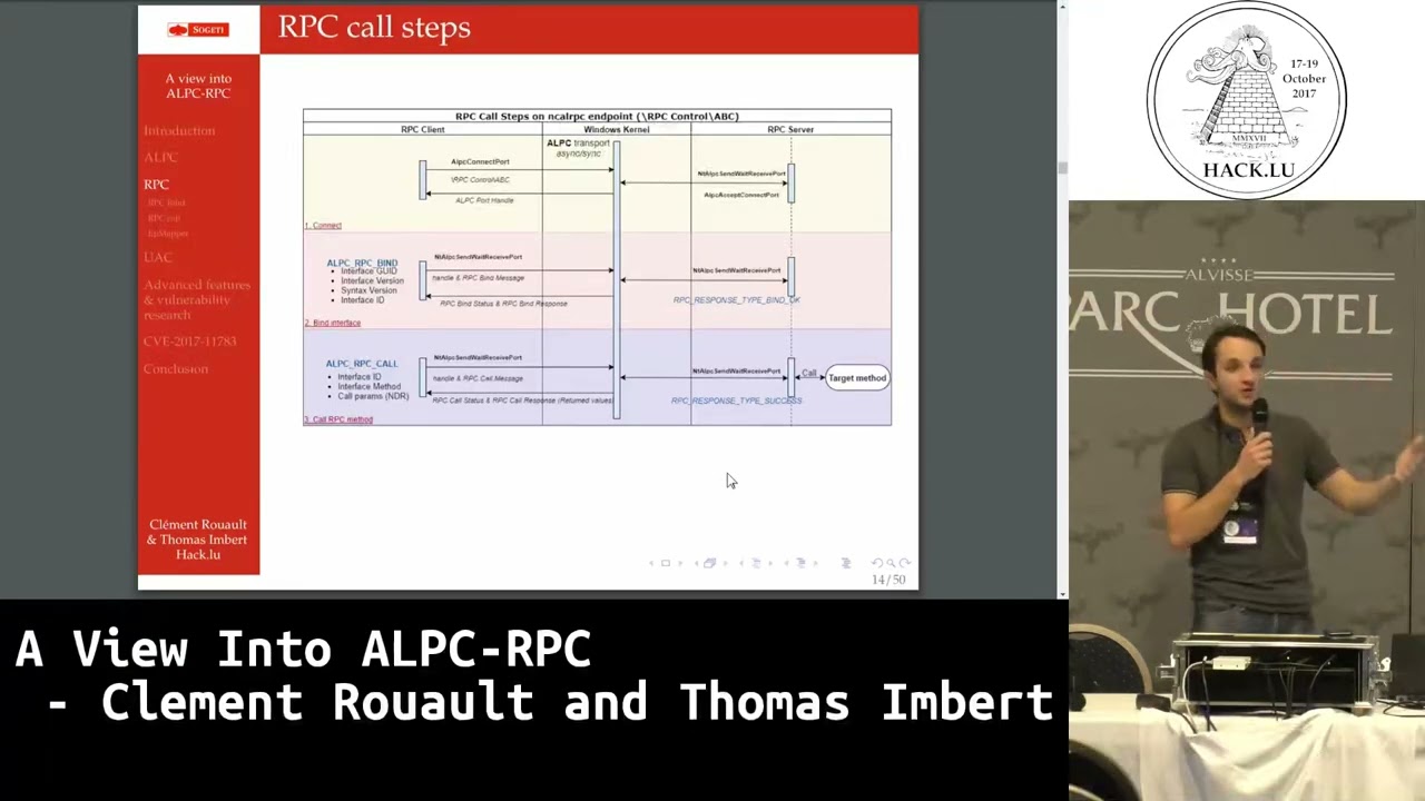 A view into ALPC RPC by Clement Rouault and Thomas Imbert - YouTube