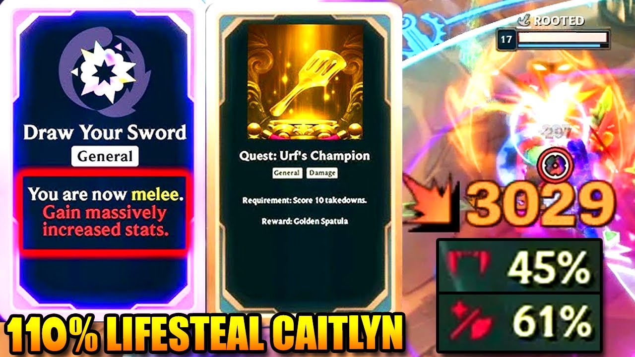 Draw your Sword Caitlyn with 110% LIFE STEAL URF GOREDIRNK REGICIDE ...