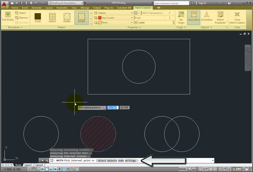Adding Hatch Objects Youtube