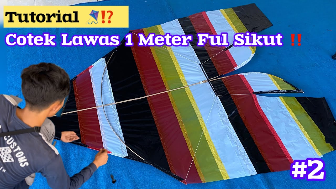 MEMBUAT LAYANGAN COTEK LAWAS 1 METER LENGKAP DENGAN UKURANNYA // Very Nice Cotek Kite Making ‼️🪁 ...