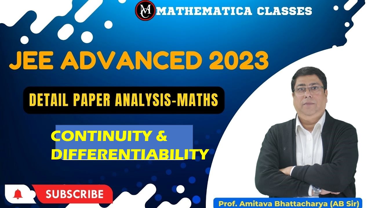 JEE Advanced 2023 MATHS Question Details ANALYSIS I Differentiability I ...