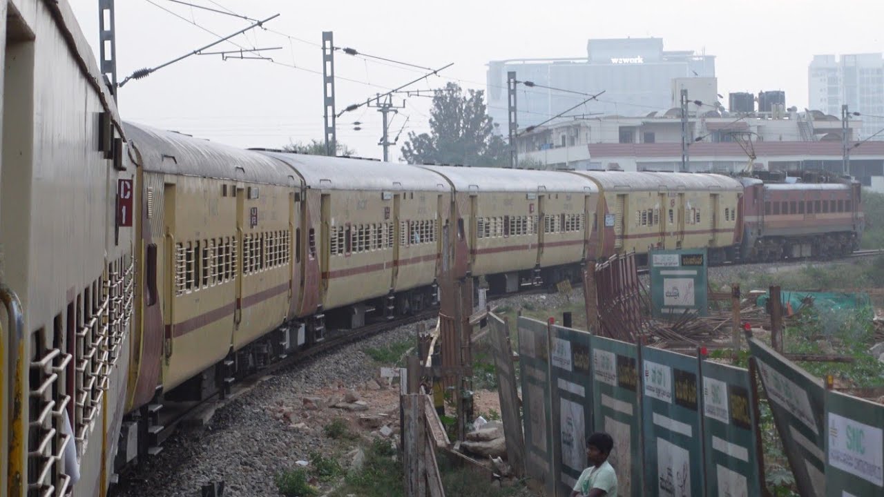 AJJ WAP4 led SBC ERS Intercity Express takes the Dharmapuri Salem Line ...