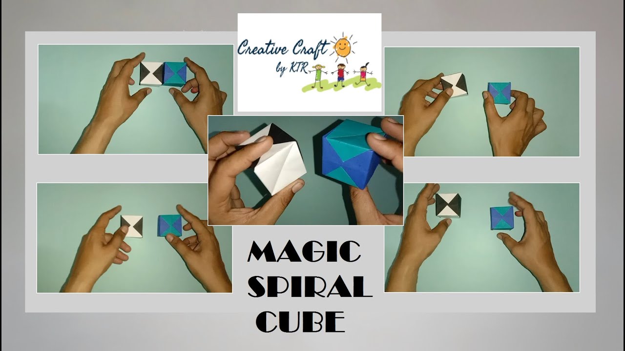 Magic Spiral Cube l How To Make a Easy Paper Cube - YouTube