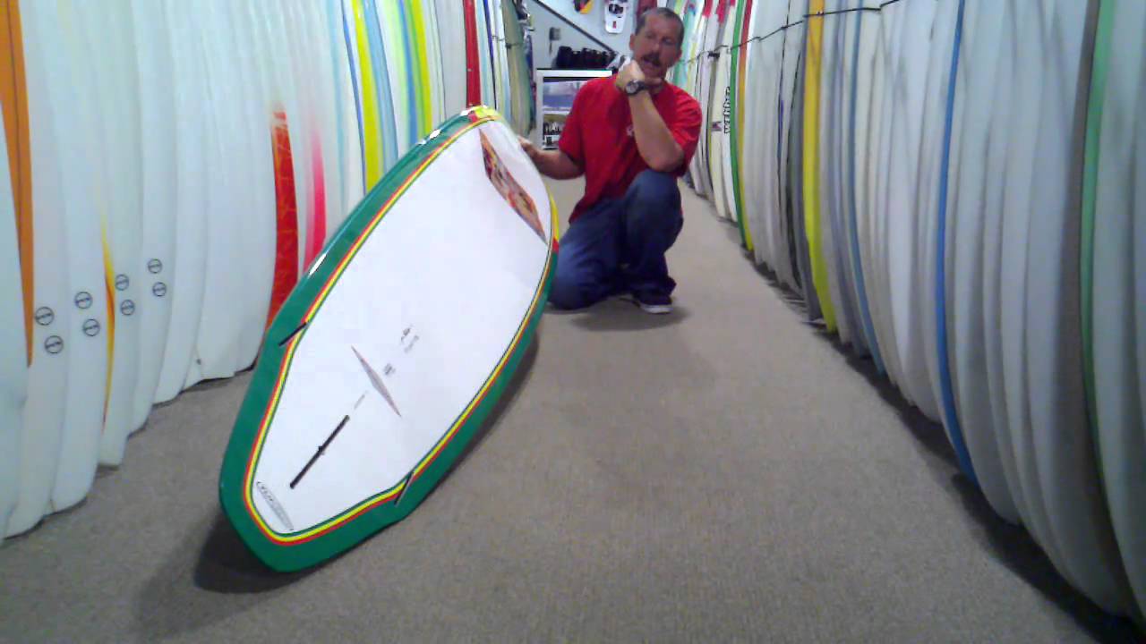 Trip techs out on the Channin Tony C 9'1 surfboard - YouTube