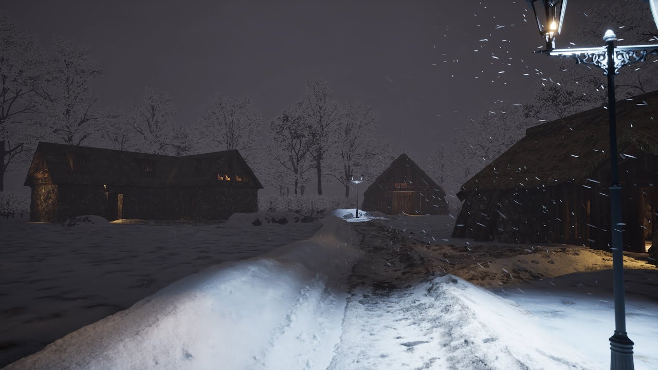 Peaceful Snowstorm Night Sounds for Meditation┇Calm Winter Ambience ...