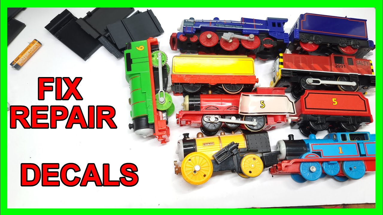 Trackmaster Thomas toy Fix Repair Molly Hank James Salty Train - YouTube