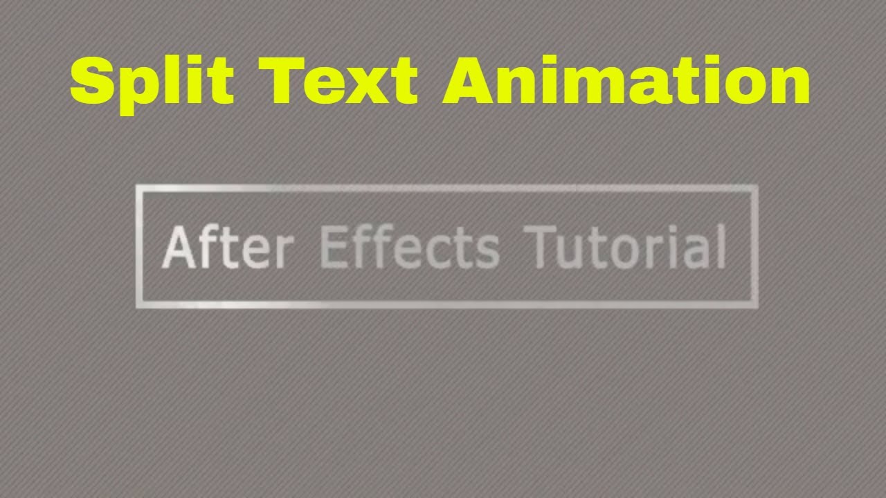 how to make Split text animation in After Effects | after effects ...