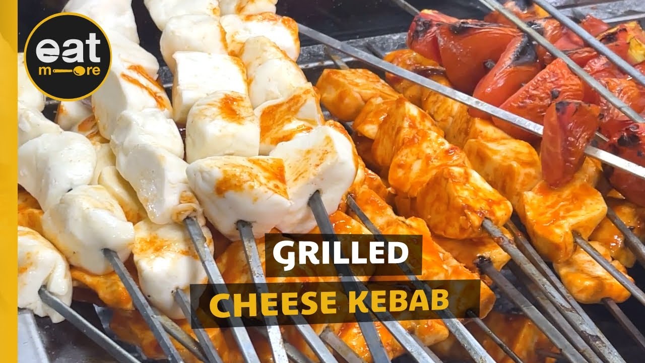 Turkish Cheese Kebab - Grilled Cheese in Turkish Food Festival - YouTube