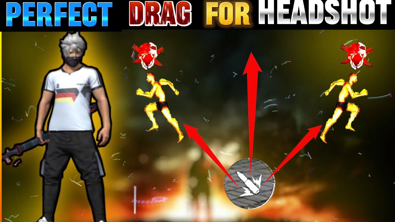 NEW HEADSHOT DRAG TRICK IN RUNING Free Fire || Rotation Drag Downup ...