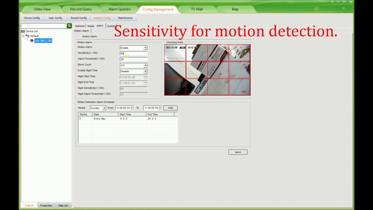 How to Set up Motion Detection with UC Software - YouTube
