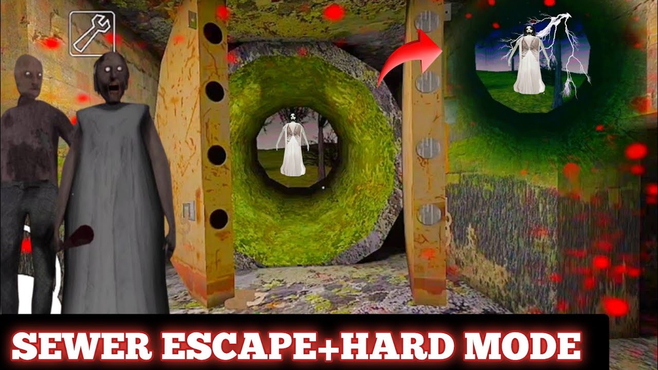 SEWER ESCAPE+HARD MODE Granny House Part 3||Horror Gameplay Video - YouTube