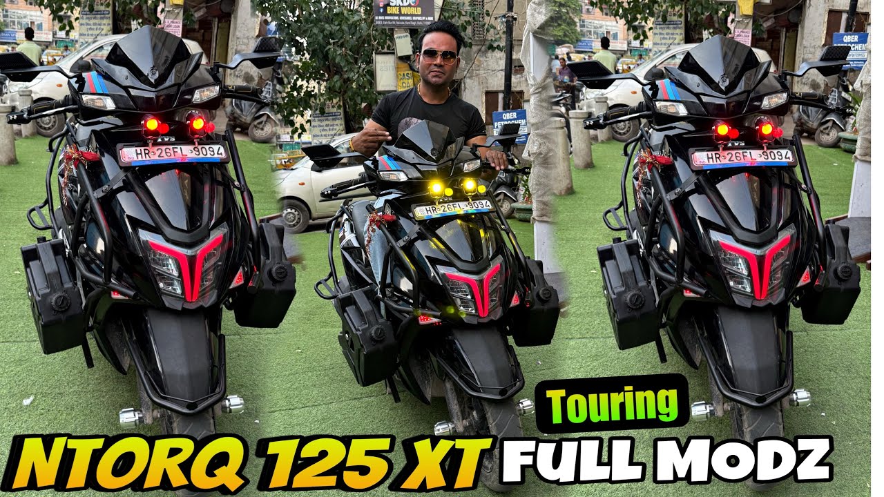 TVs Ntorq 125 Xt Edition Modified | notrq 125 Touring modification ...
