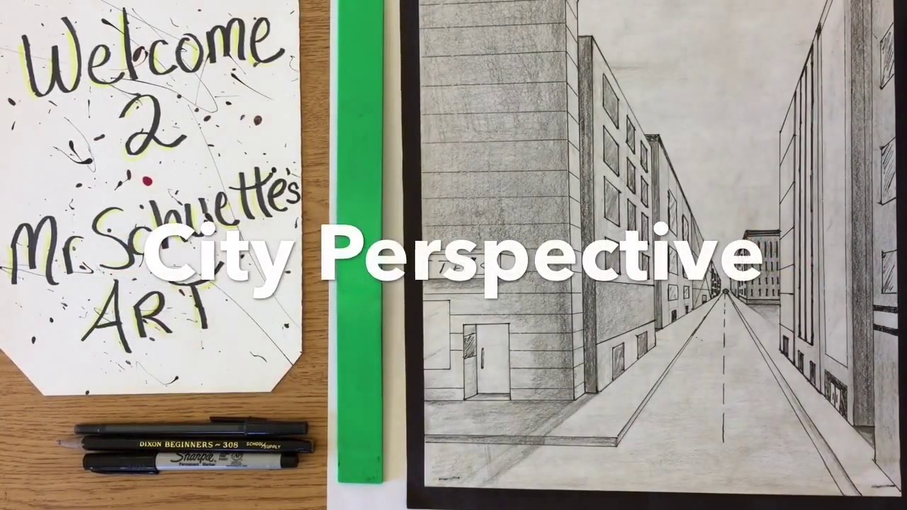 How to Draw a City - Easy 1 point perspective practice - How to Draw ...