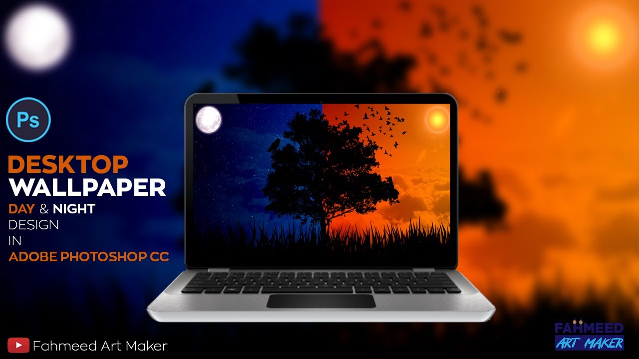 How To Make Desktop Wallpaper In Adobe Photoshop CC - YouTube