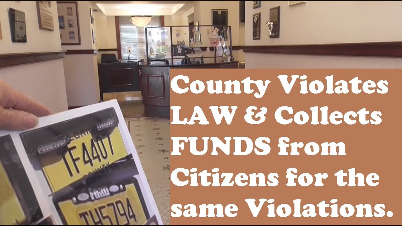 County VIOLATING LAW & reaping the benefits of fines imposed on ...