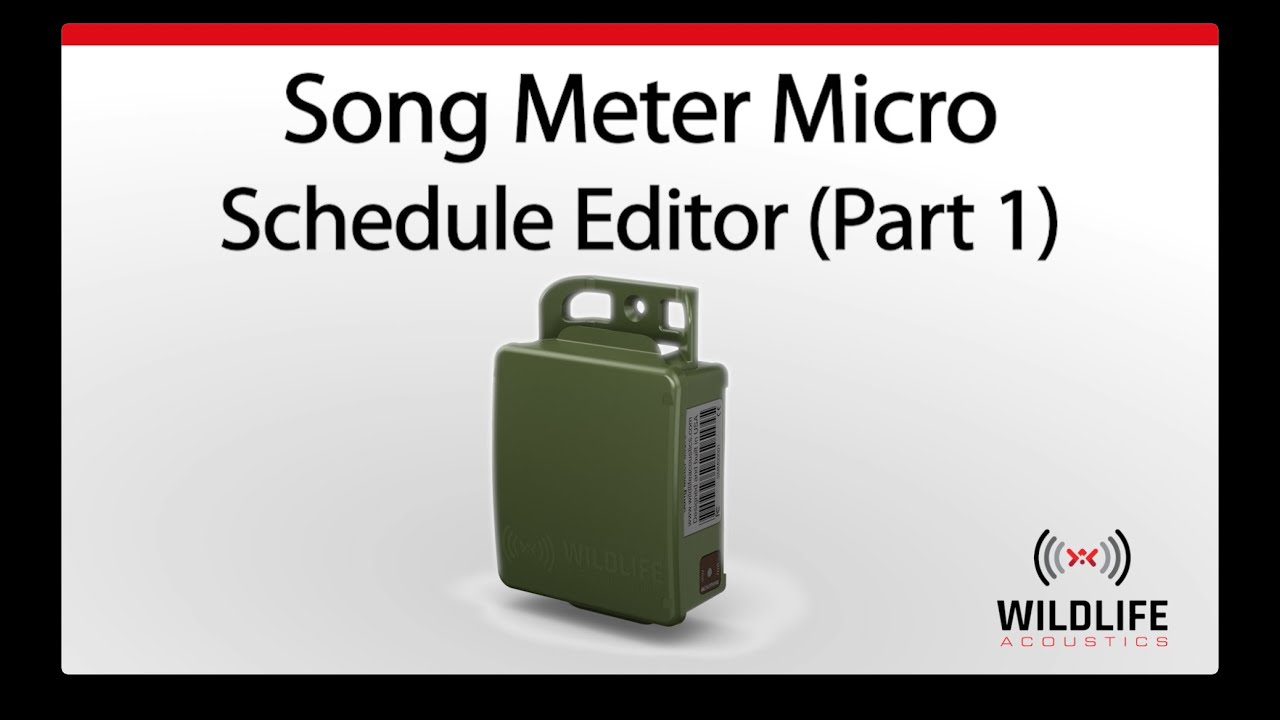 Song Meter Micro - Schedule Editor Part 2 | Bird Sound Recorder - YouTube