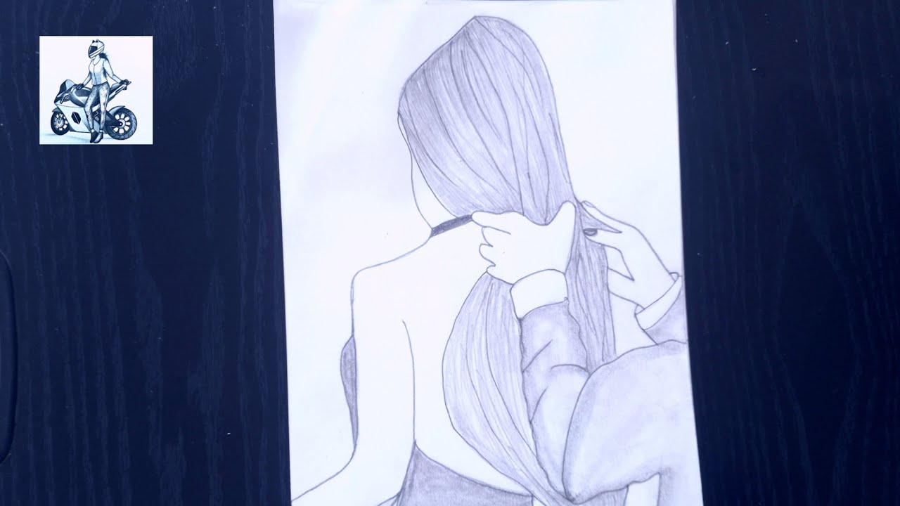 How to draw a beautiful girl drawing with a pencil art 🎨 ...