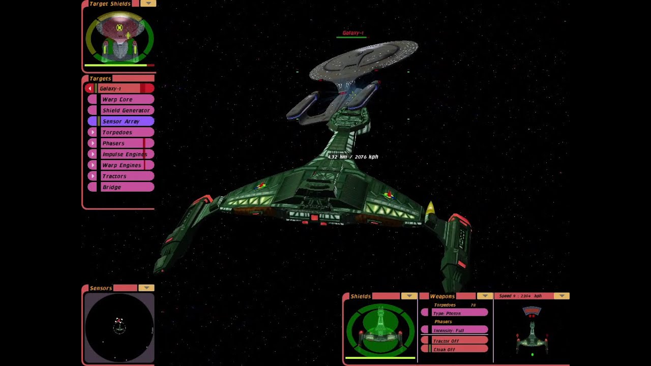 Klingon VorCha Battlecruiser vs Galaxy Class | KUU | Star Trek Bridge ...