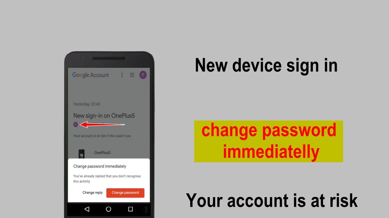 Google Account | your Gmail account is at risk | change password ...