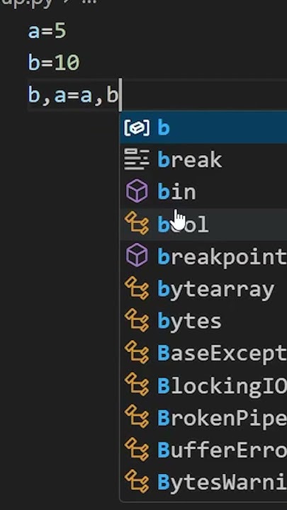 Swap Variables In Python With This One Line Trick 🚀python Programming Coding Pythontips