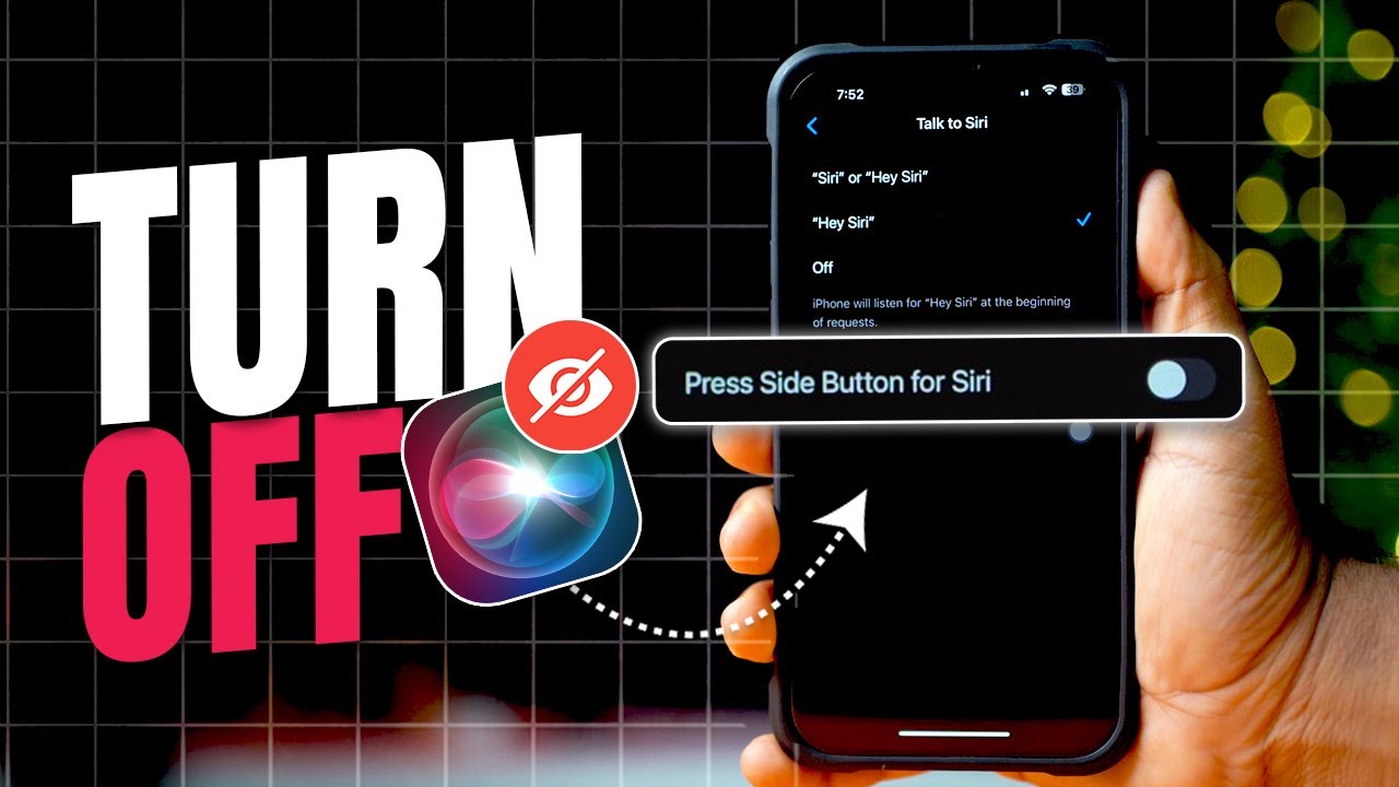 How To Turn Off Siri From Power Button Side Button on iPhone | Disable ...