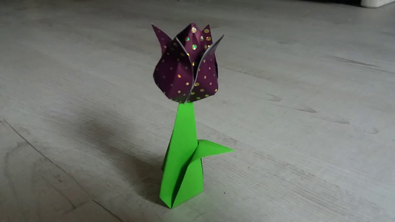 Origami Tulpe - YouTube