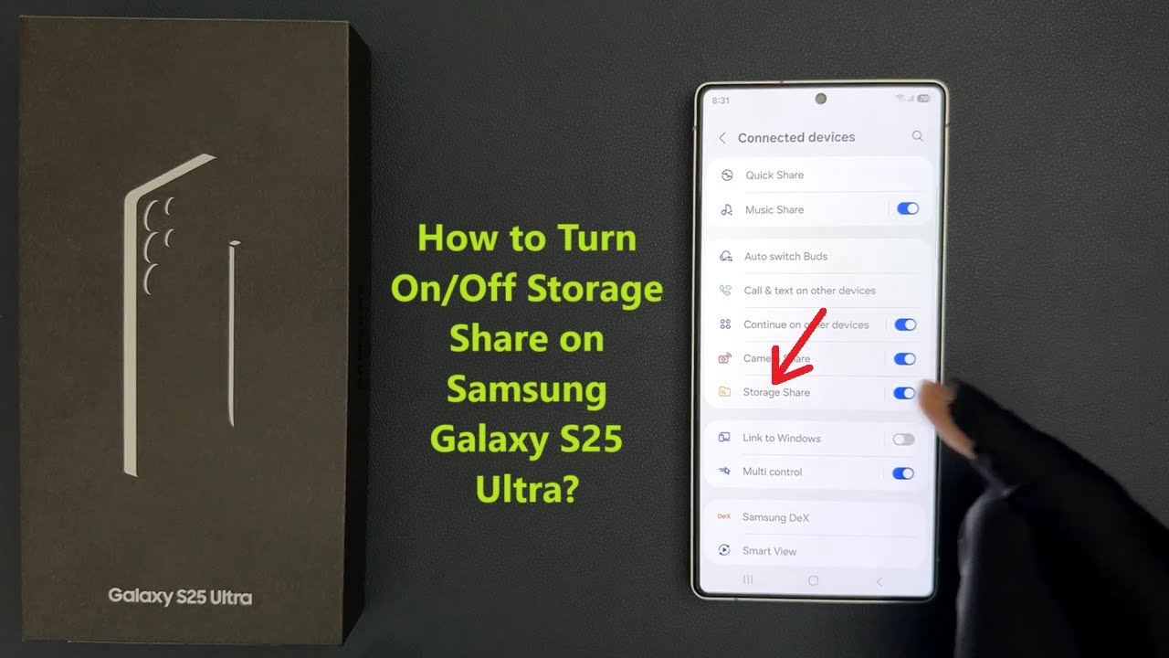 How to Turn On/Off Storage Share on Samsung Galaxy S25 Ultra? - YouTube
