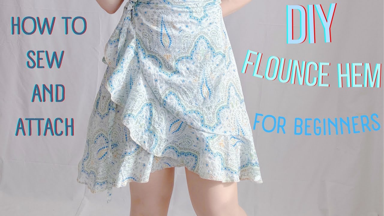 How to Draft, Sew, and Attach a Flounce Hem | Beginner Sewing Tutorial + FREE PDF PATTERN - YouTube