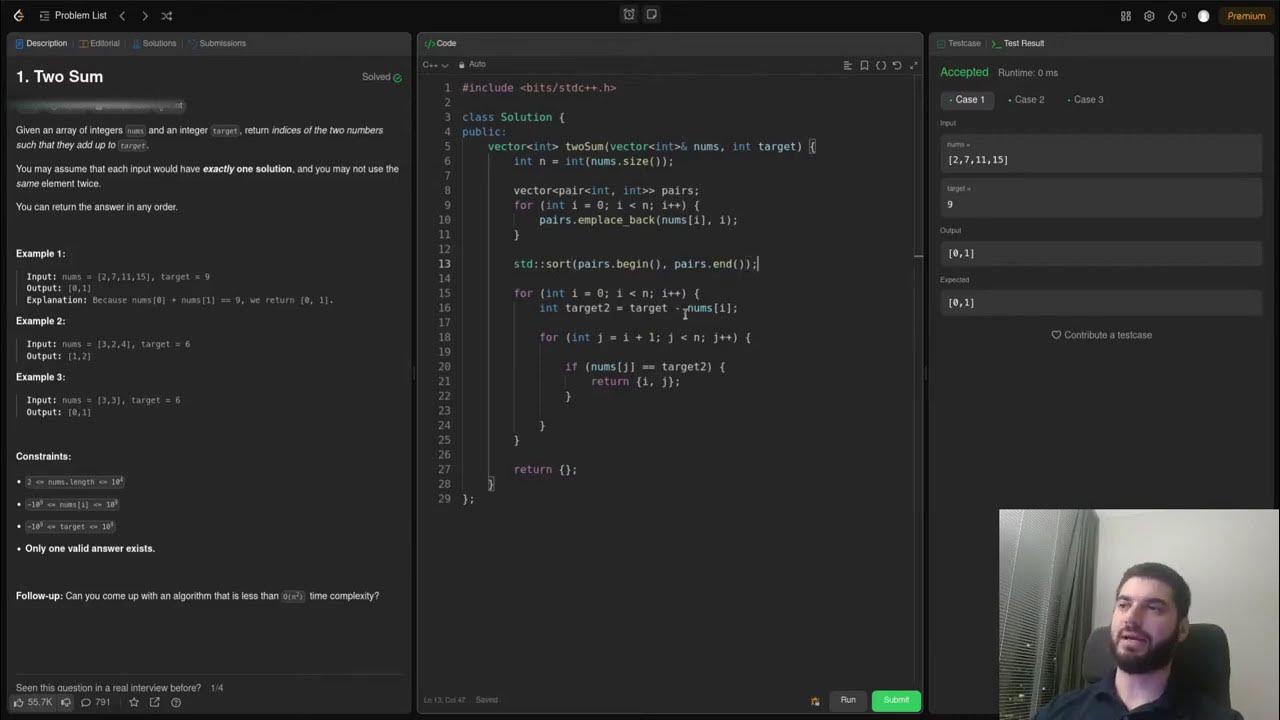 Entenda como solucionar o problema 2Sum (LeetCode) - YouTube