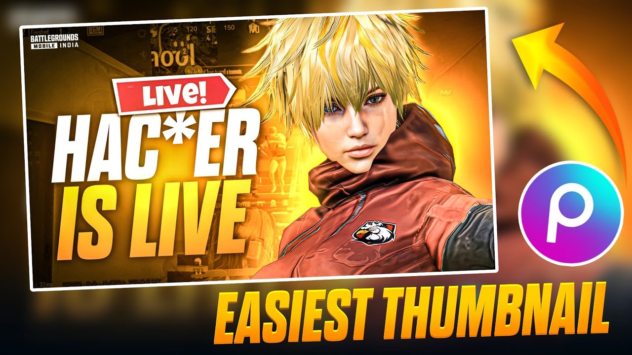 Make This Easiest Live Stream Thumbnail In PicsArt 🔥 - YouTube
