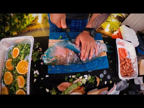 STUFFED UHU FNG Style Catch and Cook Spearfishing - YouTube