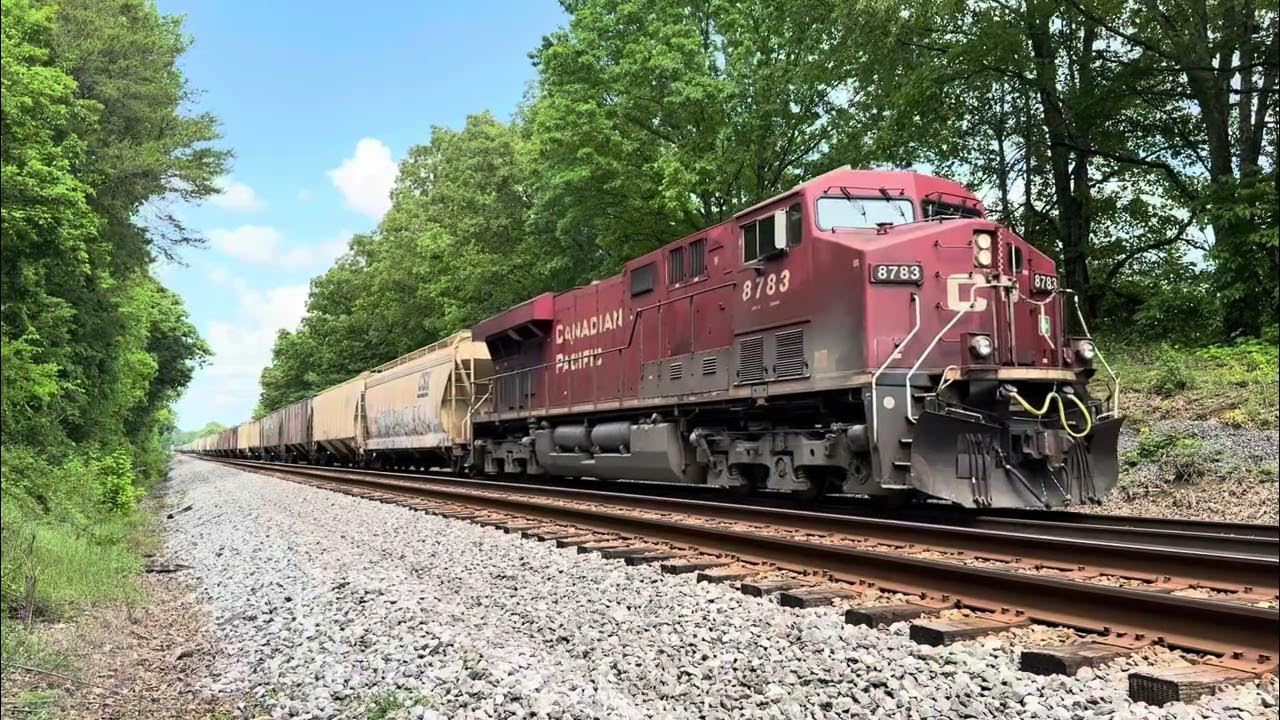 Solo CP ES44AC 8783 Leads CSX B218-12 on 5/14/25 - YouTube