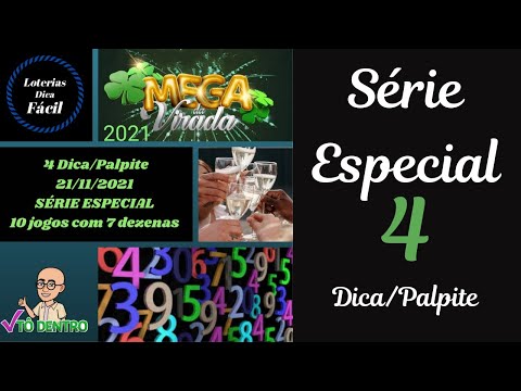Dica 4 Série Especial Mega Sena da Virada 2440/2021 Jogos Prontos com 7 dezenas Para Apostar 🚀🚀🚀