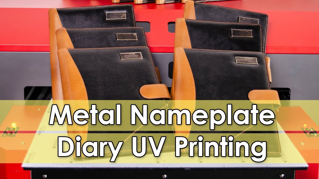 UV Printing on Diary Metal Nameplate الطباعة على لوحة الاسم المعدنية ...