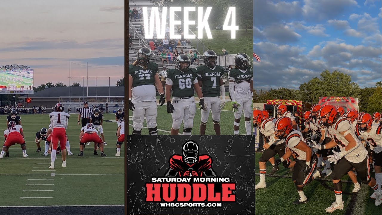 High School Football Team Huddle