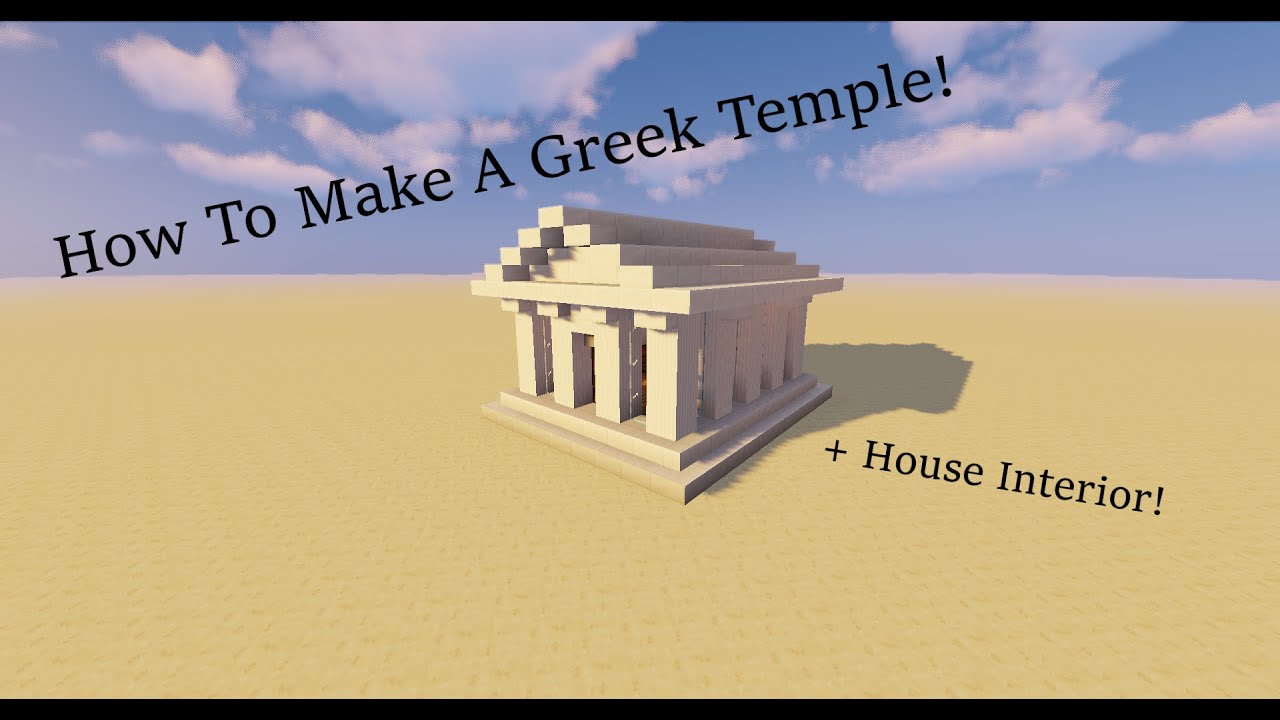 How To Build An Ancient Greek Temple + House Interior In Minecraft Java ...
