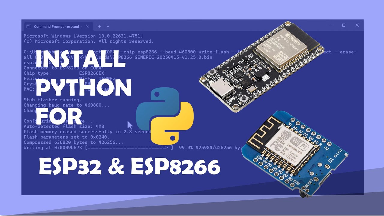 How to Install Python for esptool & Thonny IDE (ESP32/ESP8266) - YouTube