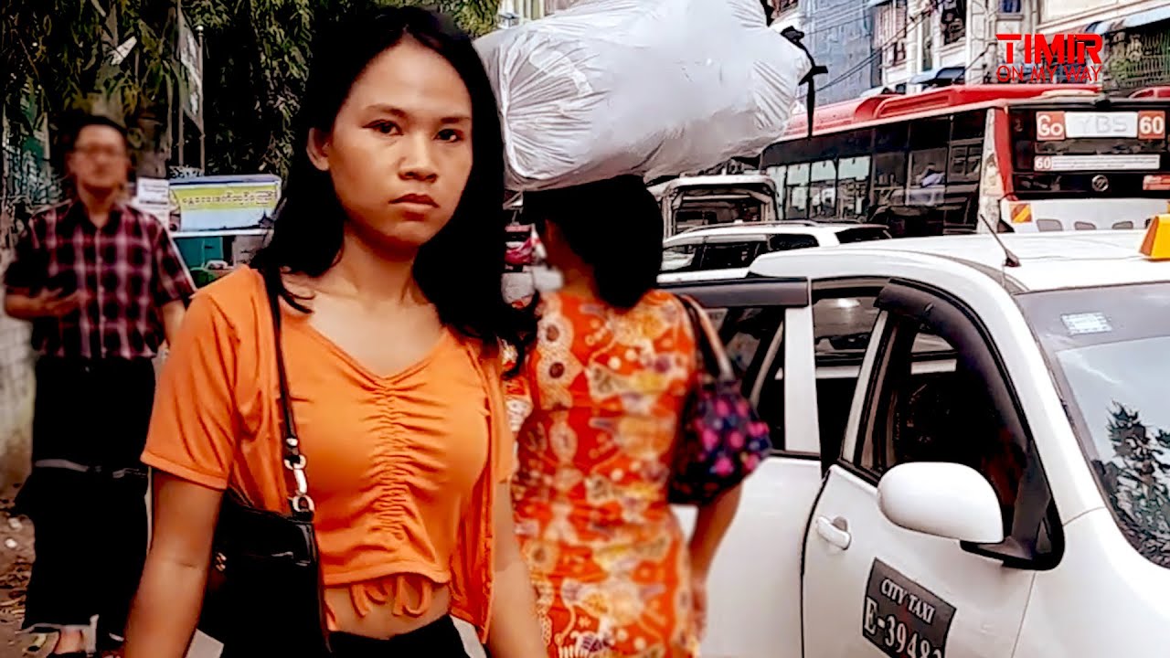 Virtual walking tours around Hladan of Yangon Myanmar - YouTube