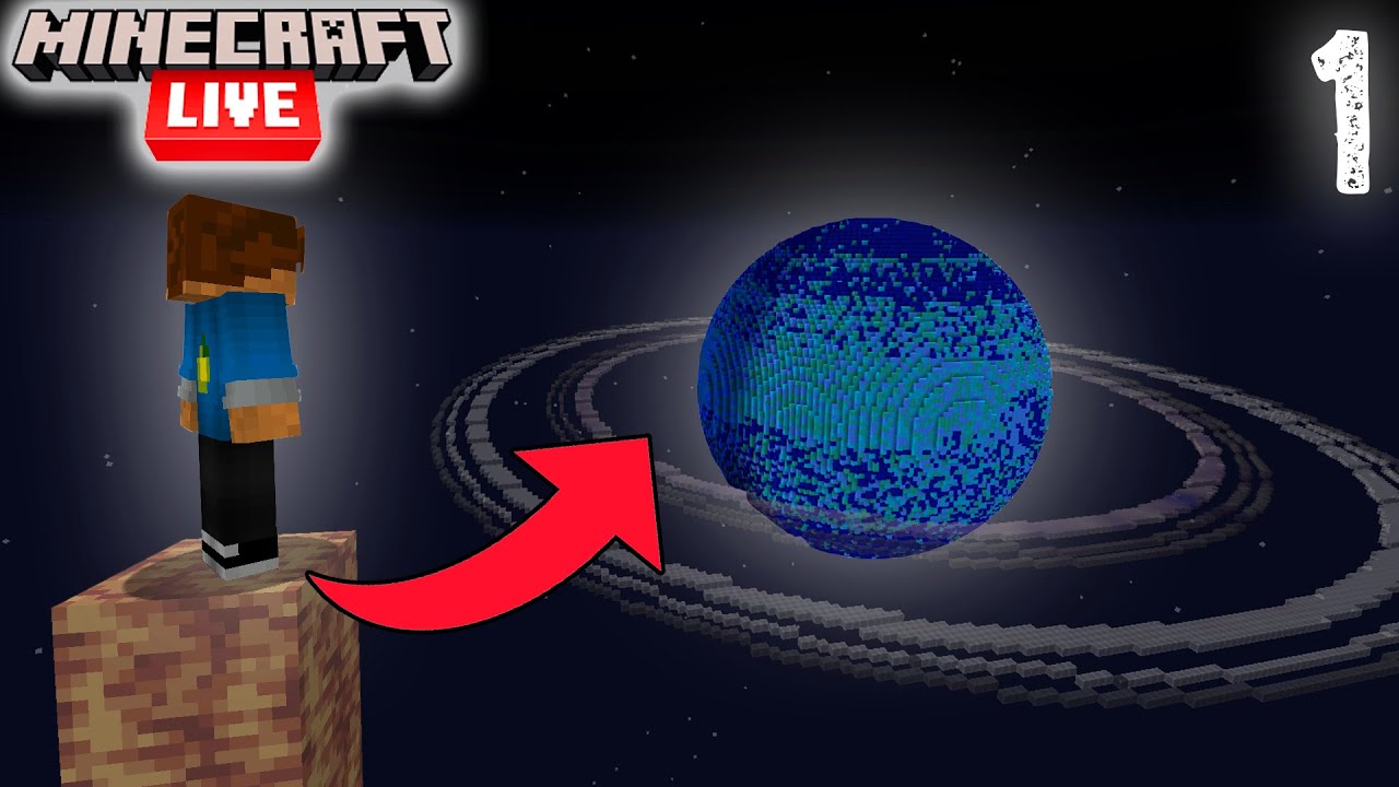Building Neptune in Survival Minecraft! LIVE - YouTube