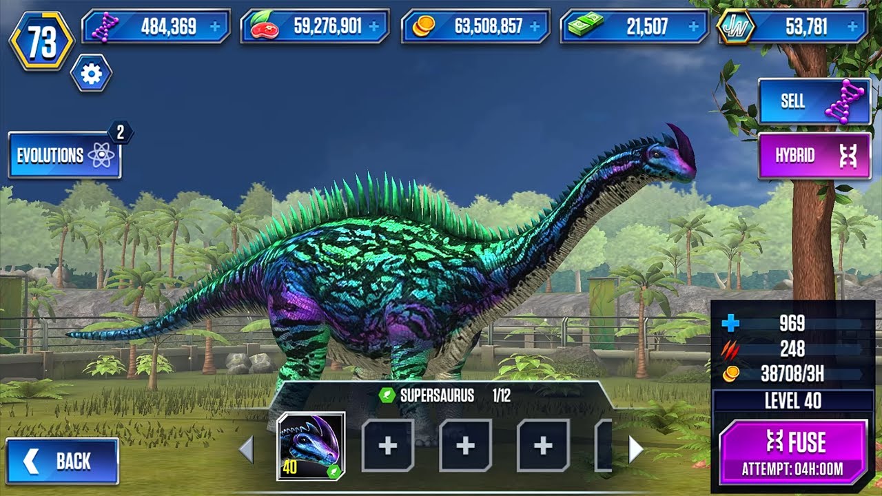 SUPERSAURUS MAX LEVEL 40 - Jurassic World The Game - (iOS, Android ...