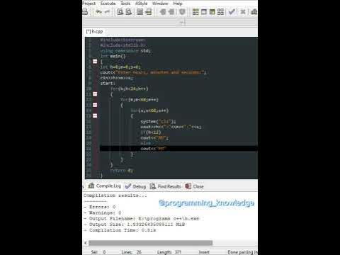 How to make Digital Clock in CPP programming || programming_Knowledge - YouTube